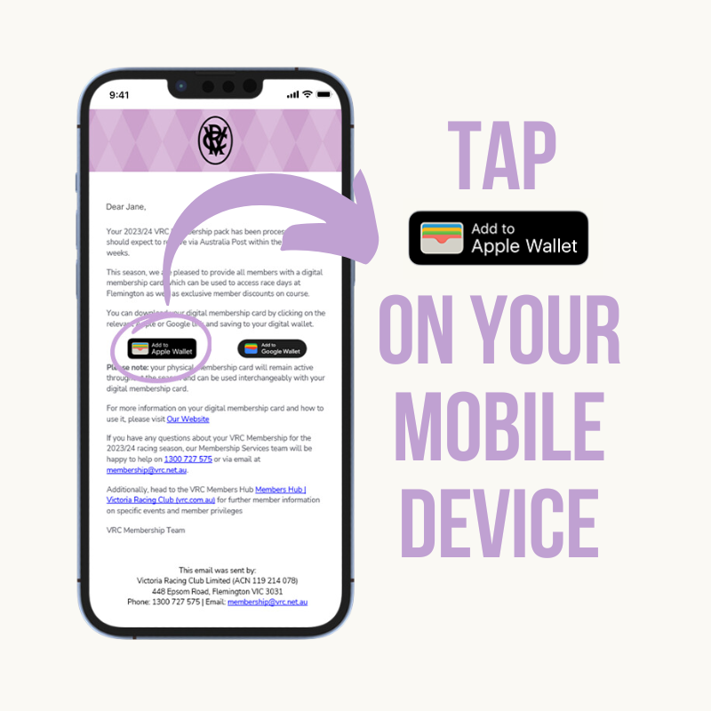 Adding your digital VRC Membership card to your Apple Wallet | VRC Members